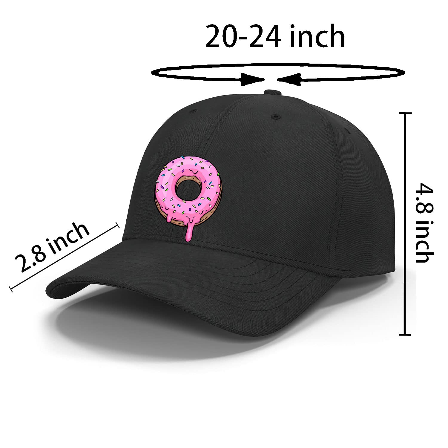 Donuts Dad Cap, Fashion Classic Baseball Hat,Adjustable Baseball Cap