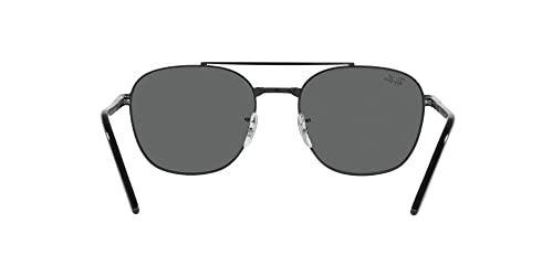 Ray-Ban RB3688 Square Sunglasses, Black/Dark Grey, 55 mm