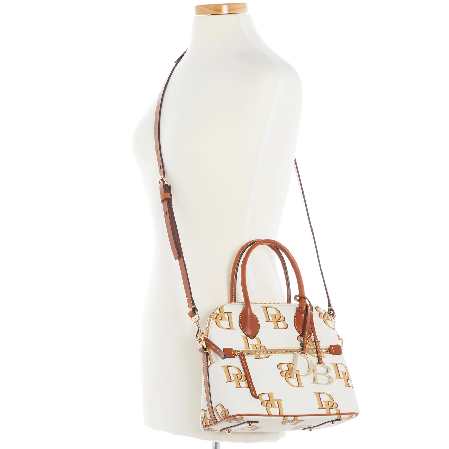 Dooney & Bourke Handbag, Monogram Domed Satchel - Jeans