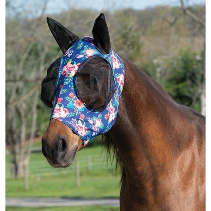 Weaver Lycra Covered Ear Fly Mask M Floral Waterco