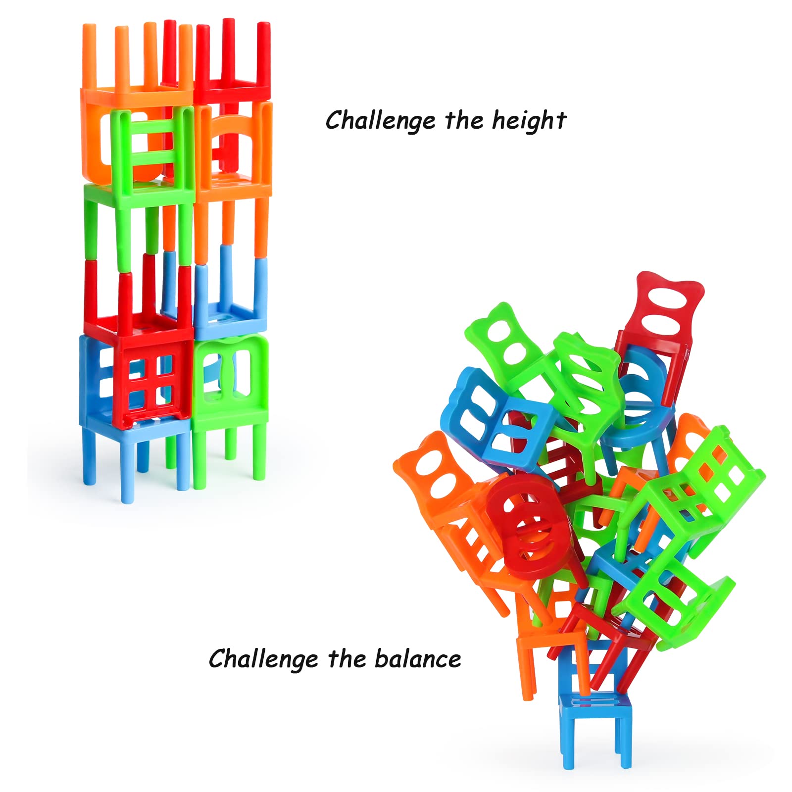 Hapavis Balance Game Toys Stacking Games Chairs Puzzles Building Blocks Party Game