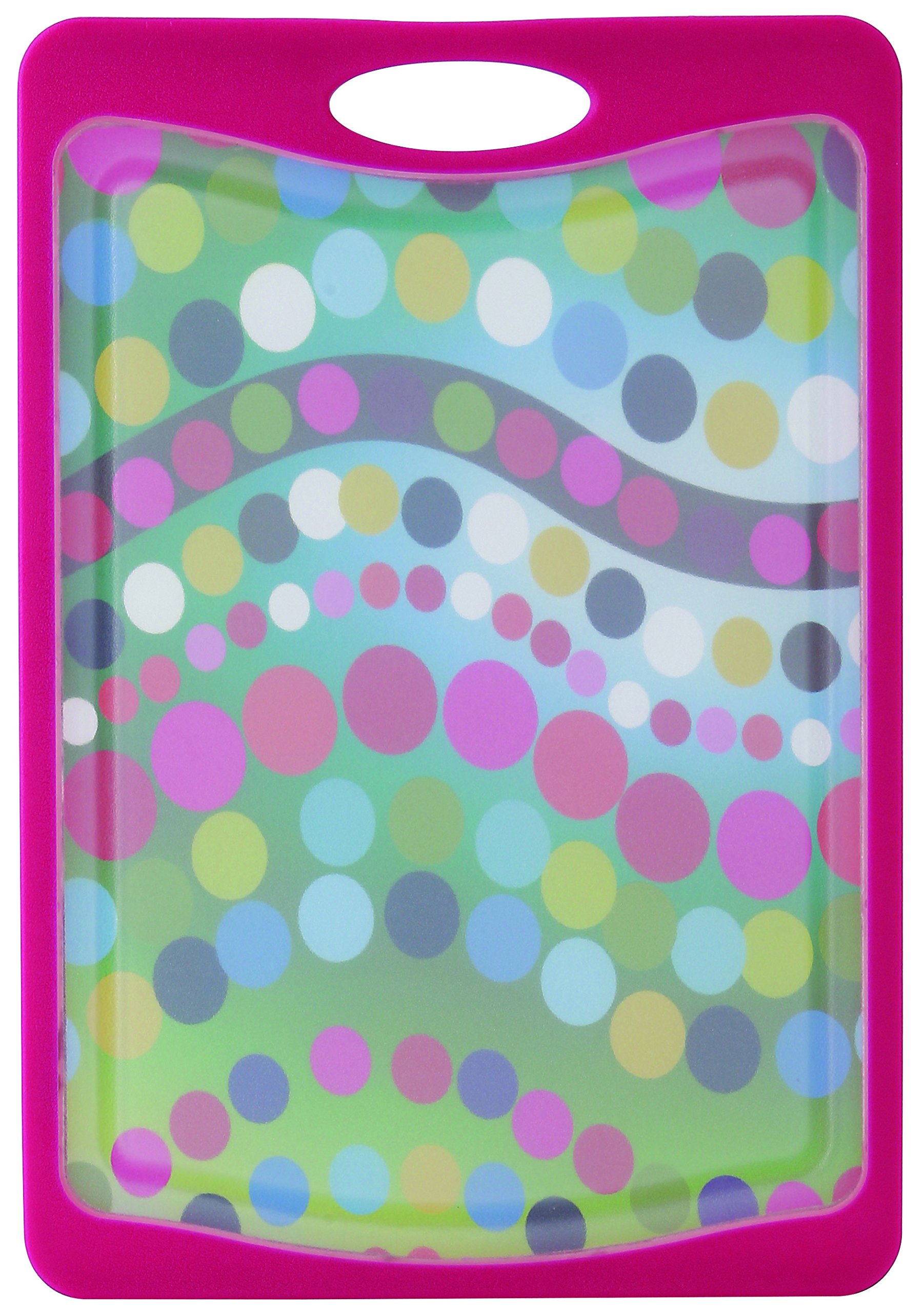 French Bull Easy Grip Multi-Size Microban Antimicrobial Cutting Board-Plastic, Non Slip, Non Porous, Knife Friendly, BPA-Free, Dishwasher Safe, 14.5", Bindi