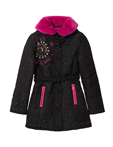 Desigual Girls' Little Coat ASAÍ, Negro, EU 5/6