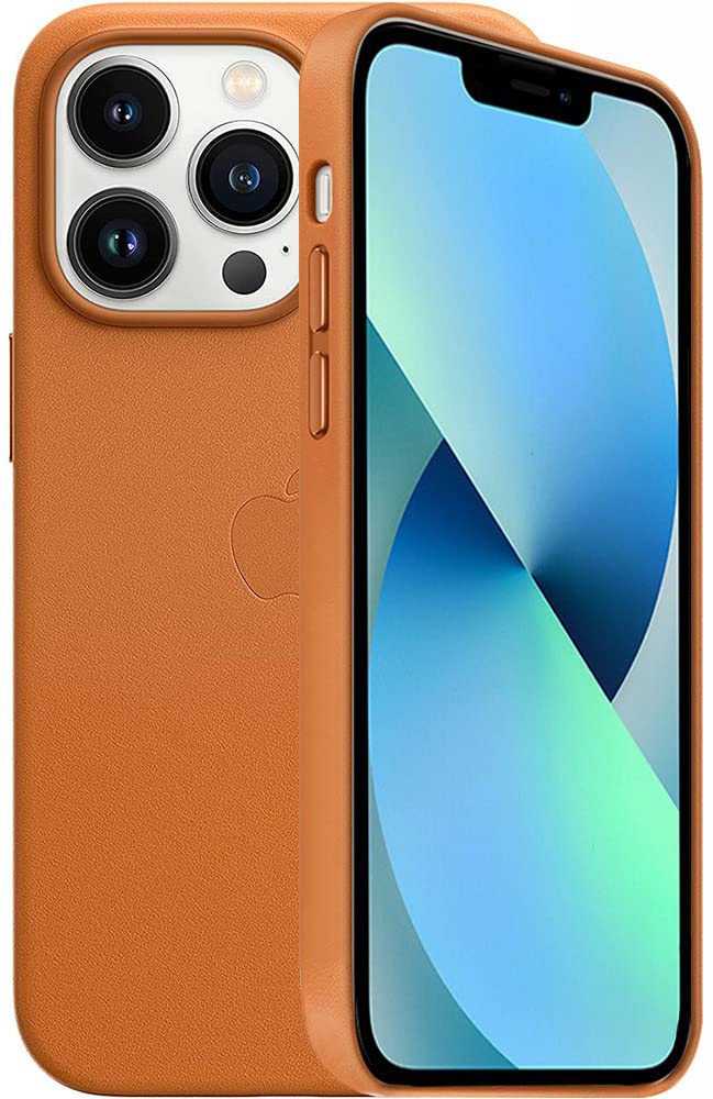 DALANI Compatible with iPhone 14 Pro Max Magnetic Leather Case,Compatible with Magsafe,Leather Cover for iPhone 14 Pro Max - 6.7 inch (Golden Brown)