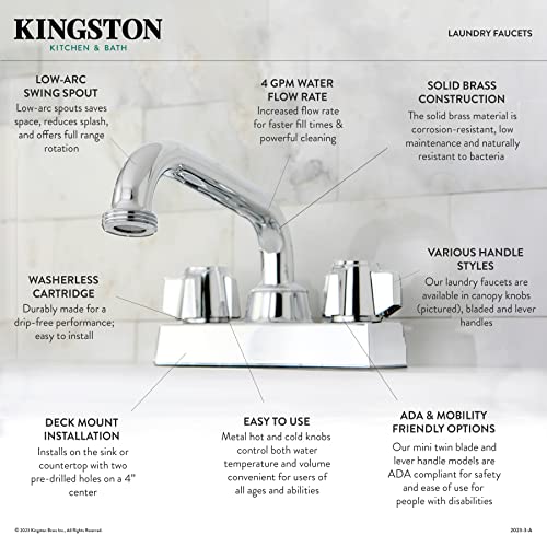 Kingston Brass KB470 Laundry Faucet, Polished Chrome