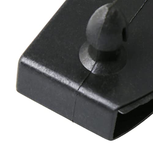 Etfbuy 50 Pcs Bed Board Plastic Bracket Single End 55mm Black Slat Caps Holders Connector Furniture Accessories for Holding Securing Wooden Slats Bed Base