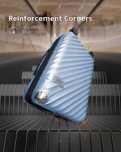 LUGGEX PC 24 Inch Luggage with Spinner Wheels - Hardside Expandable Medium Checked Luggage - Aluminum Corner for Hassle-free Travel