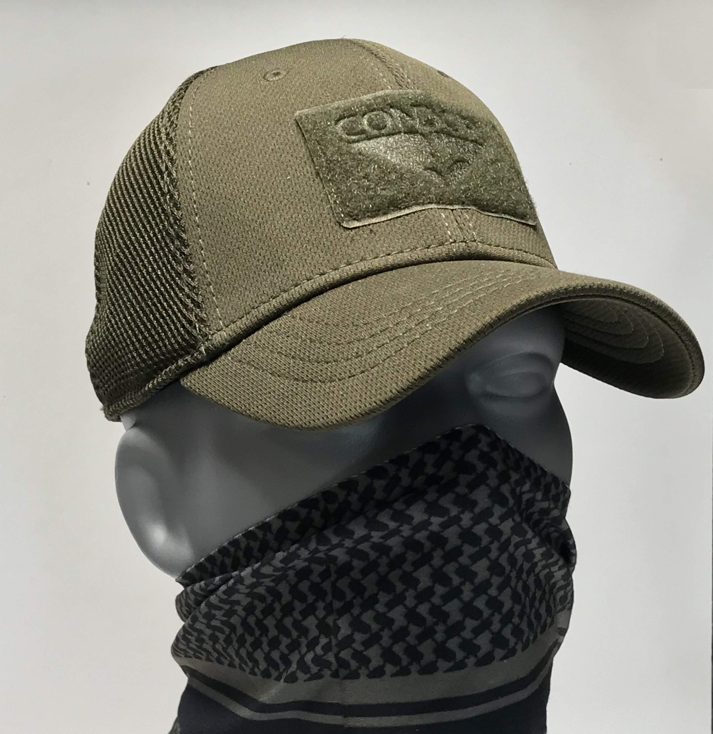 Condor Flex Mesh Cap (OD Green) Bundled with Armorbilt Flag & Warrior Patch, Operator Hat (S/M)