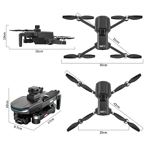 RKSTD 4K Camera GPS RC Drone For Adults, RC Quadcopter, Auto Return, Brushless Motor, Circle Flight, Waypoint Flight, Altitude Hold, Headless Mode, 360° Obstacle Avoidance