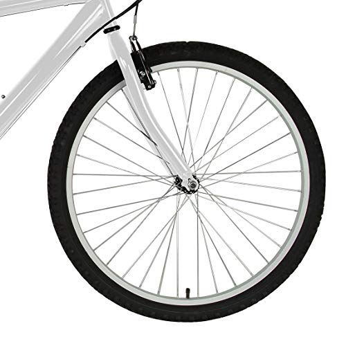 Cycle Force Rigid Mountain Bike, 26 inch Wheels, 18 inch Frame,Men's Bike, White