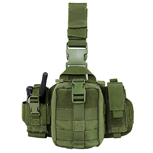 Condor Outdoor EMT Tactical Leg Rig with Detachable MOLLE Pouches (OD Green)