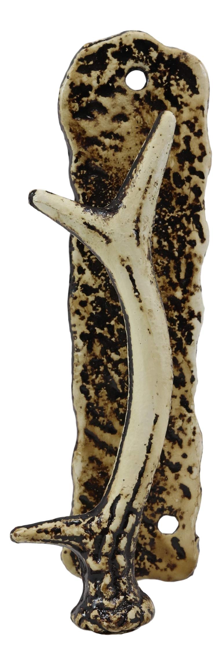 Ebros Set of 2 Western Rustic Deer Antlers Door Pull Handle Hardware Pack of 2 Left and Right Sides Decorative Accent 8" High for Barn Doors Entrance Main Cabin Lodge Country Home Antler Accent