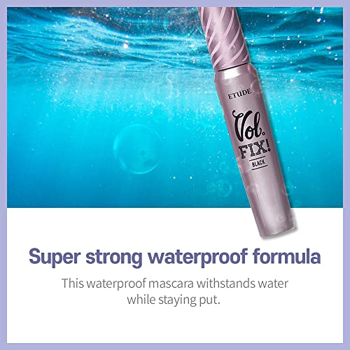 ETUDE Lash Perm Volume Fix Mascara #Black (21AD) | Volume & Curling Mascara that Lasts for Long Hours and Makes them Voluminous