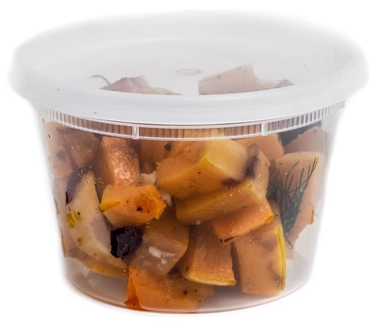 Heavy Duty Food Storage Containers with Lids - Leakproof Deli Containers with Lids - Soup, Slime, Meal Prep Containers, Take Out, Stackable, Microwavable, Dishwasher Safe, Freezer Safe, BPA Free (32, Round, 24, 745808023874)