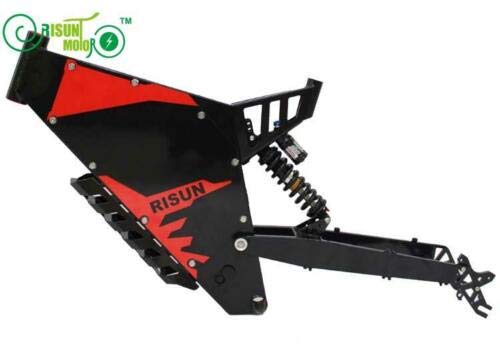 CONHIS MOTOR Exclusive Customized FC-1 Bomber Electric Bicycle Frame Mountain Ebike 72V 3000W Motor Black Frame with Rear Shock