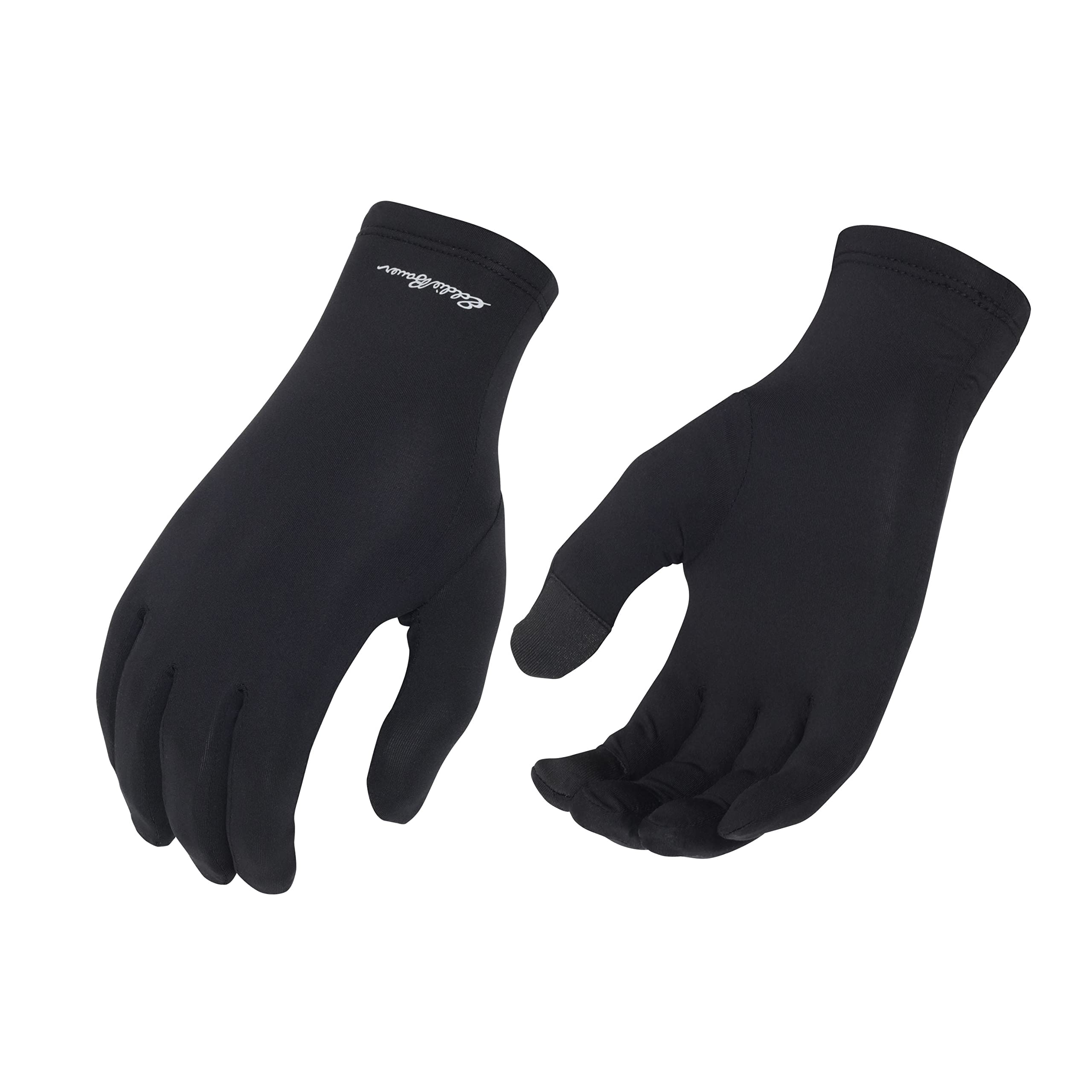 Eddie Bauer Women Performance Cold Weather Velvet Glove Liners, Winter Gloves for Women Black, X-Large