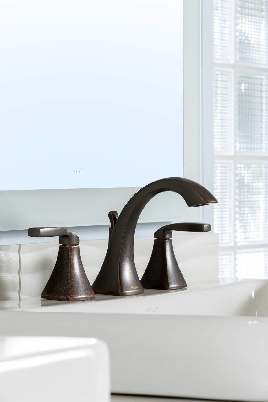 Moen Voss Polished Nickel Two-Handle Widespread Bathroom Faucet, Valve Required, T6905NL