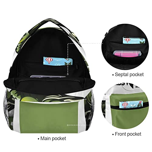 Largemouth Bass Fishing Backpack for Boys Men Travel Laptop Backpack Daypack Bag 16 Inch