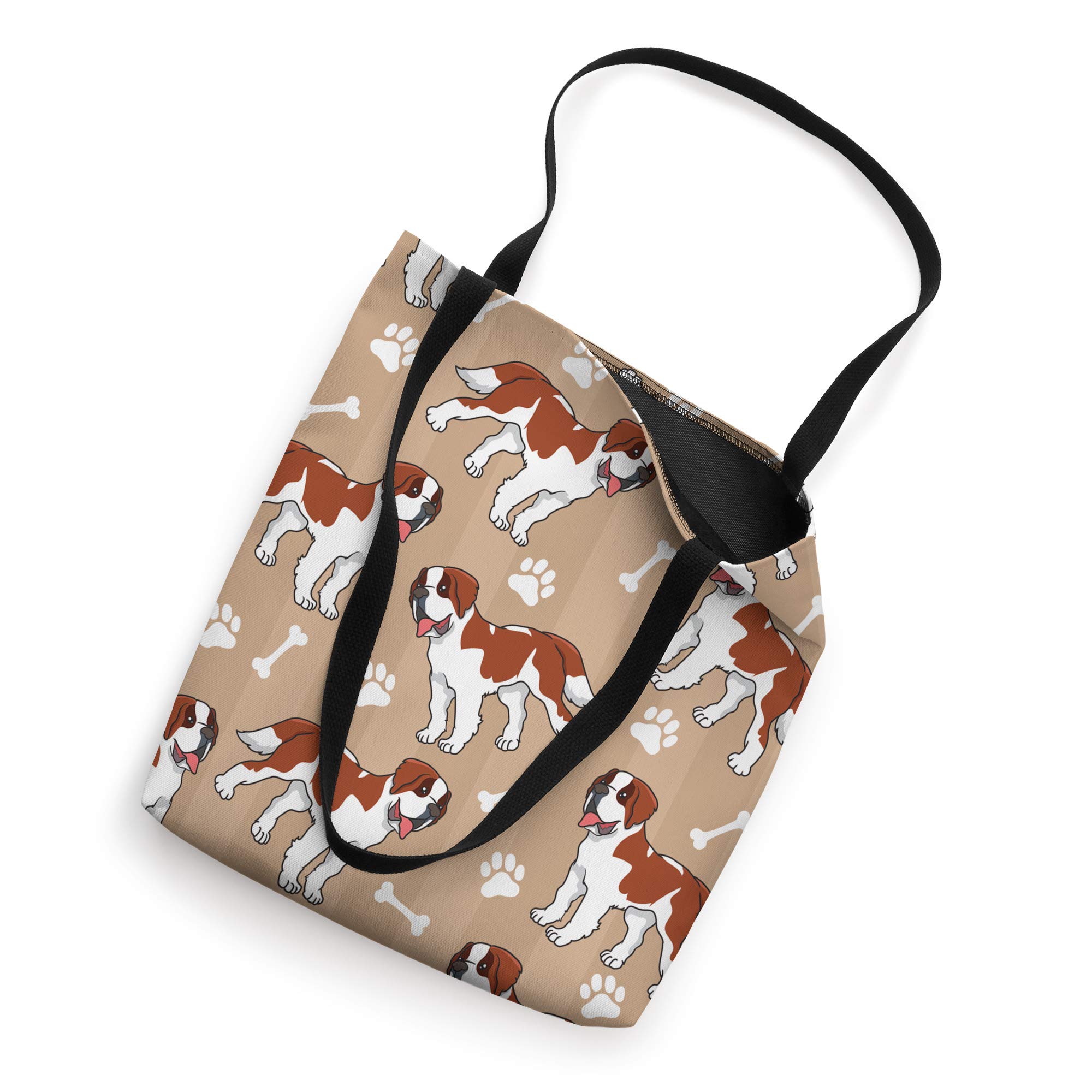 Cute St Bernard Dog Lover Gift Women Girl Tote Bag