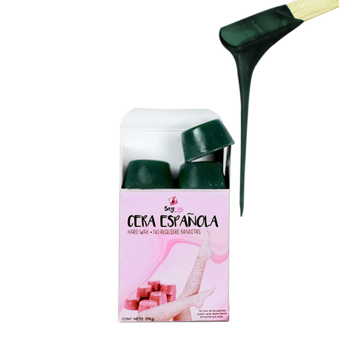Hard Wax ready to use in microwave, no irritation, no strips needed. Aloe Vera sensitive skin.