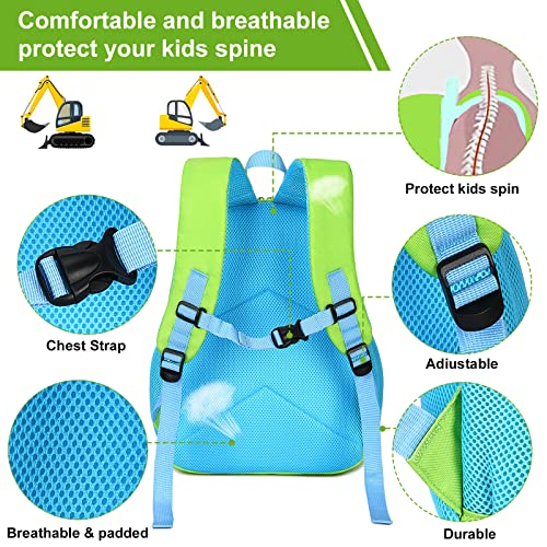 LOIDOU Toddler Backpack Boys 15 Inch Kids Preschool Kindergarten School Backpack with Lunch bag Book Bag for Daycare Nursery Travel,Fits 3 to 8 years old