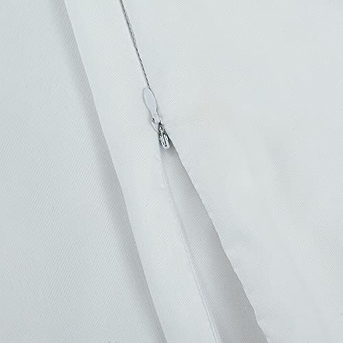 Royale Linens Waterproof Queen Pillow Protector 2 Pack - 20x30 Inches - Pillow Encasement - 100% Microfiber - Zippered Closure - Pillow Case - Smooth & Breathable (Queen, Pack of 2, White)