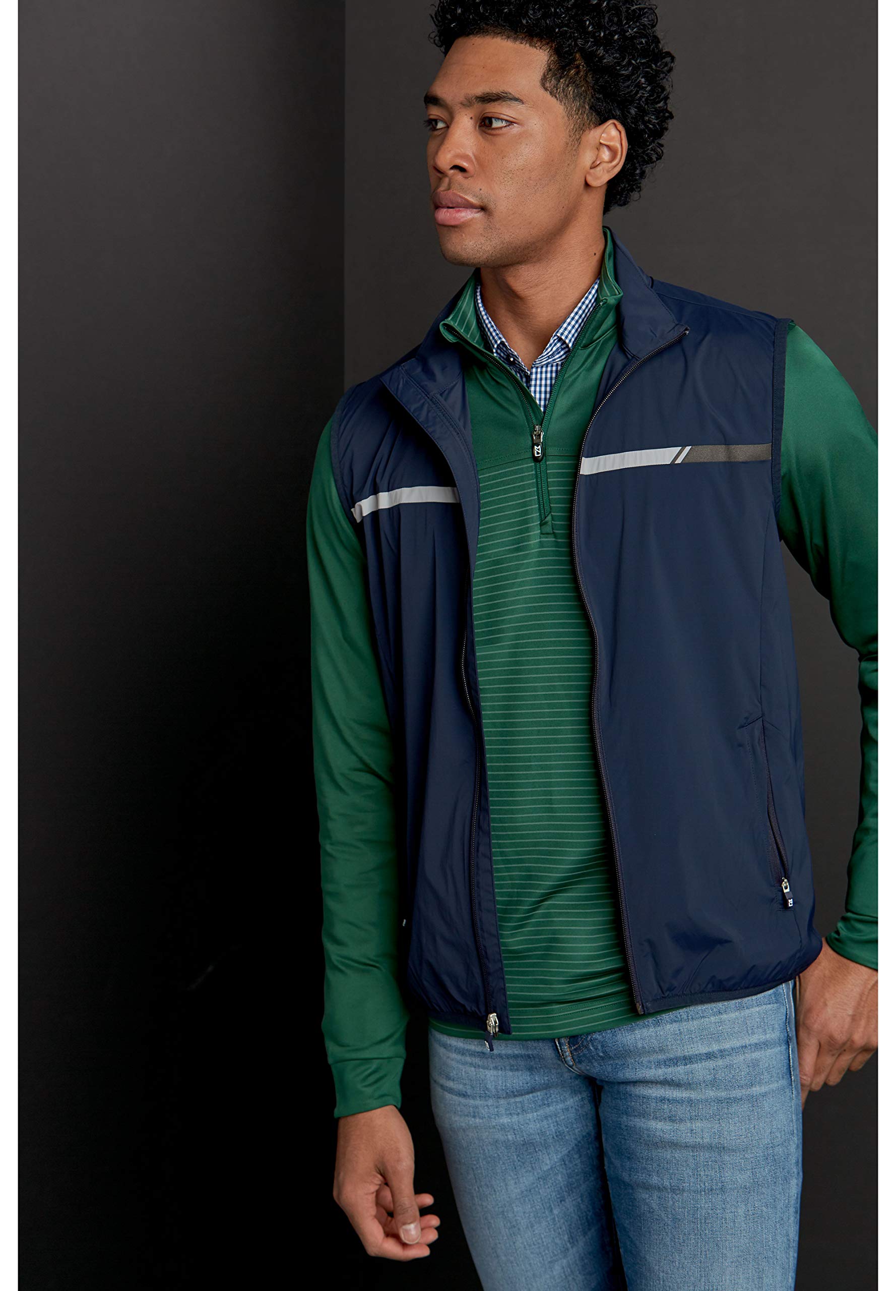 Cutter & Buck mens Men's Breaker Sport Vest Jacket, Liberty Navy, Large US