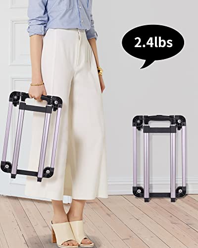 Folding Luggage Cart with 110 Lbs Capacity,Fanwoli 4 Wheels Hand Truck Compact Lightweight,Portable Dolly for Travel,Luggage,Moving, Shopping and Office Use