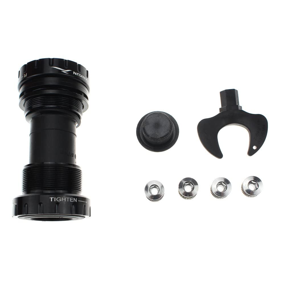 CYSKY Bike Crank Arm Set Mountain Bike Crank Arm Set 170mm 104 BCD with Bottom Bracket Kit and Chainring Bolts for MTB BMX Road Bicyle, Compatible with Shimano, FSA, Gaint (Black)
