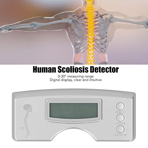 Electronic Scoliometer, Scoliosis Meter Easy Operation ABS Housing 0 to 30 Degree Lightweight with Storage Bag for Home Use