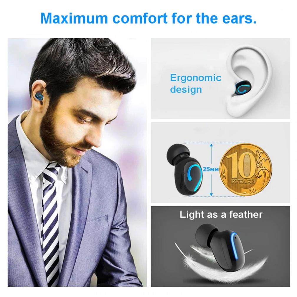 Earbuds Earphones for Moto Z4, True Wireless Stereo Headset Hands-Free Mic Charging Case Compatible with Motorola Moto Z4