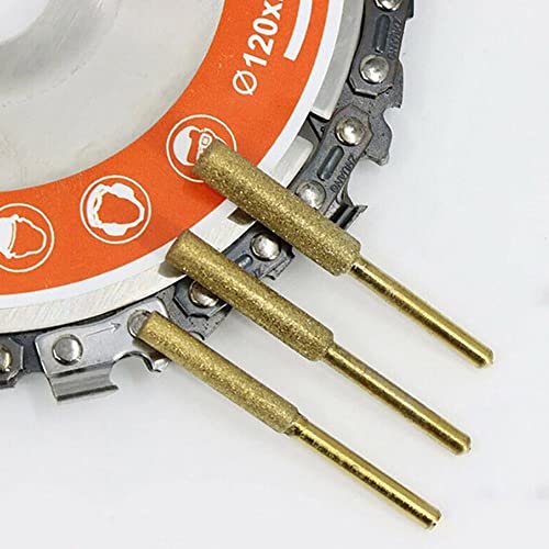 Lutiore Diamond Grinding Chain Saw Electric Saw File Head Electric Saw Sharpener, Diamond Sharpening Wheels Burr Grinding Stone File Polishing Grinding Tool for Electric Chain