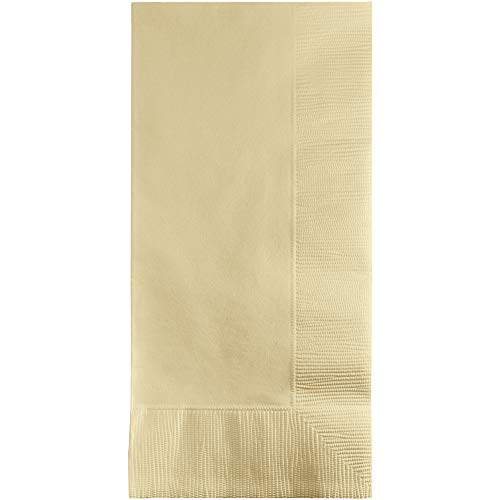 Creative Converting Touch of Color 100 Count 2-Ply Paper Dinner Napkins, Ivory , 16" x 16" - 279161