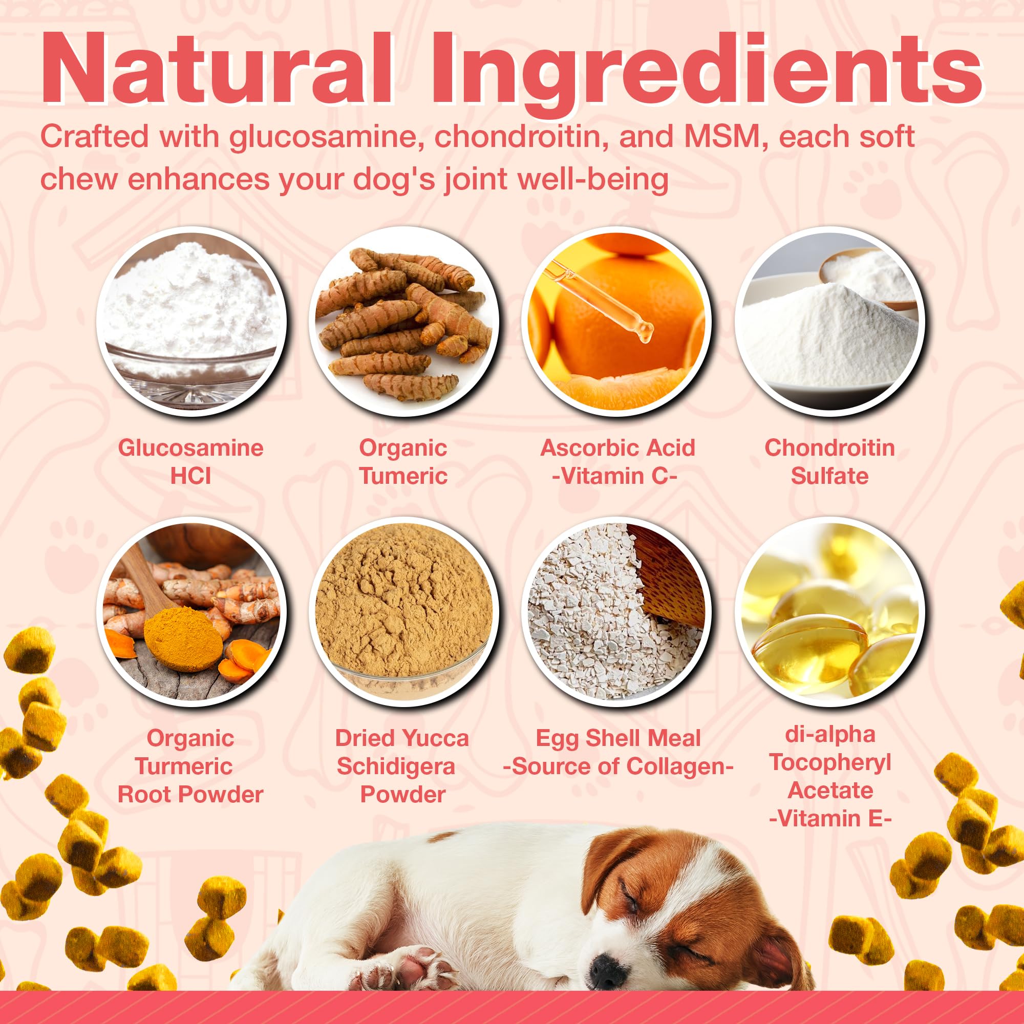 pawlife Arthritis Dog Joint Chews| Glucosamine, Chondroitin, Omega-3| MSM Support for Healthy Joints| 120ct Veterinarian Formulated Soft Chews| Up to 4-Month Supply