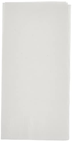 Creative Converting 600-Count Case Touch of Color =Paper Dinner Napkins, 1/8 Fold, White - 279000