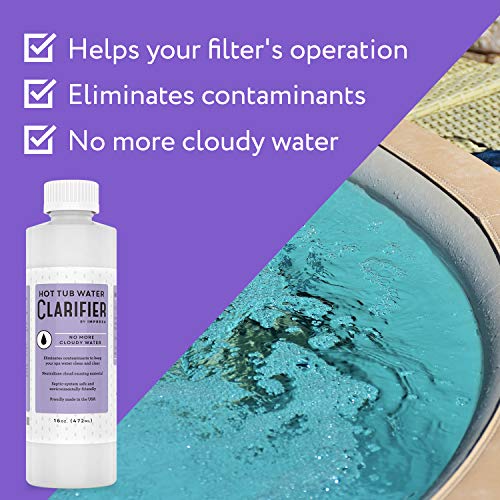 Impresa Hot Tub Water Clarifier - 16 oz - Concentrated Spa Cleaner to Eliminate Contaminant, Debris, and Other Residue - No More Cloudy Water Chemicals