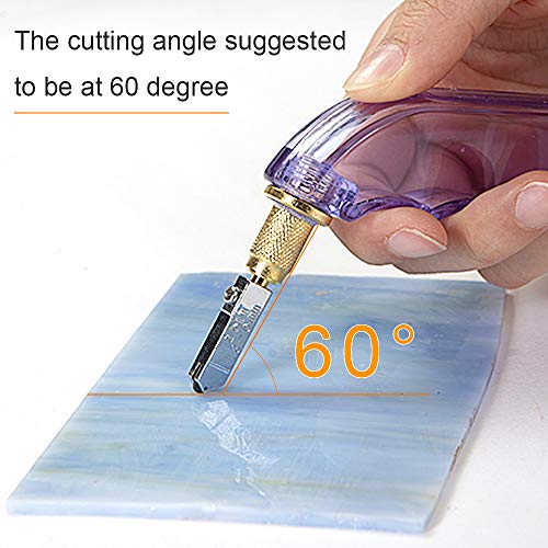 IMT Pistol Grip Oil Feed Glass Cutter Tungsten Carbide, Professional Stained Glass Cutting Tool with 2 Replaceable Head and Oil Reservoir- 2mm-12mm