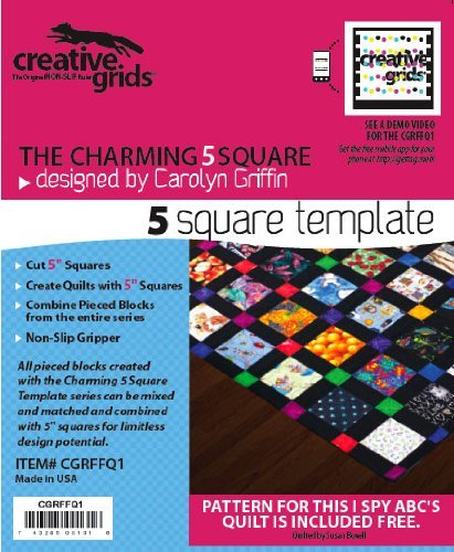 Creative Grids Charming 5 Inch Square Quilt Template: Template 1 -- the Charming 5 Square (CGRFFQ1) by Creative Grids