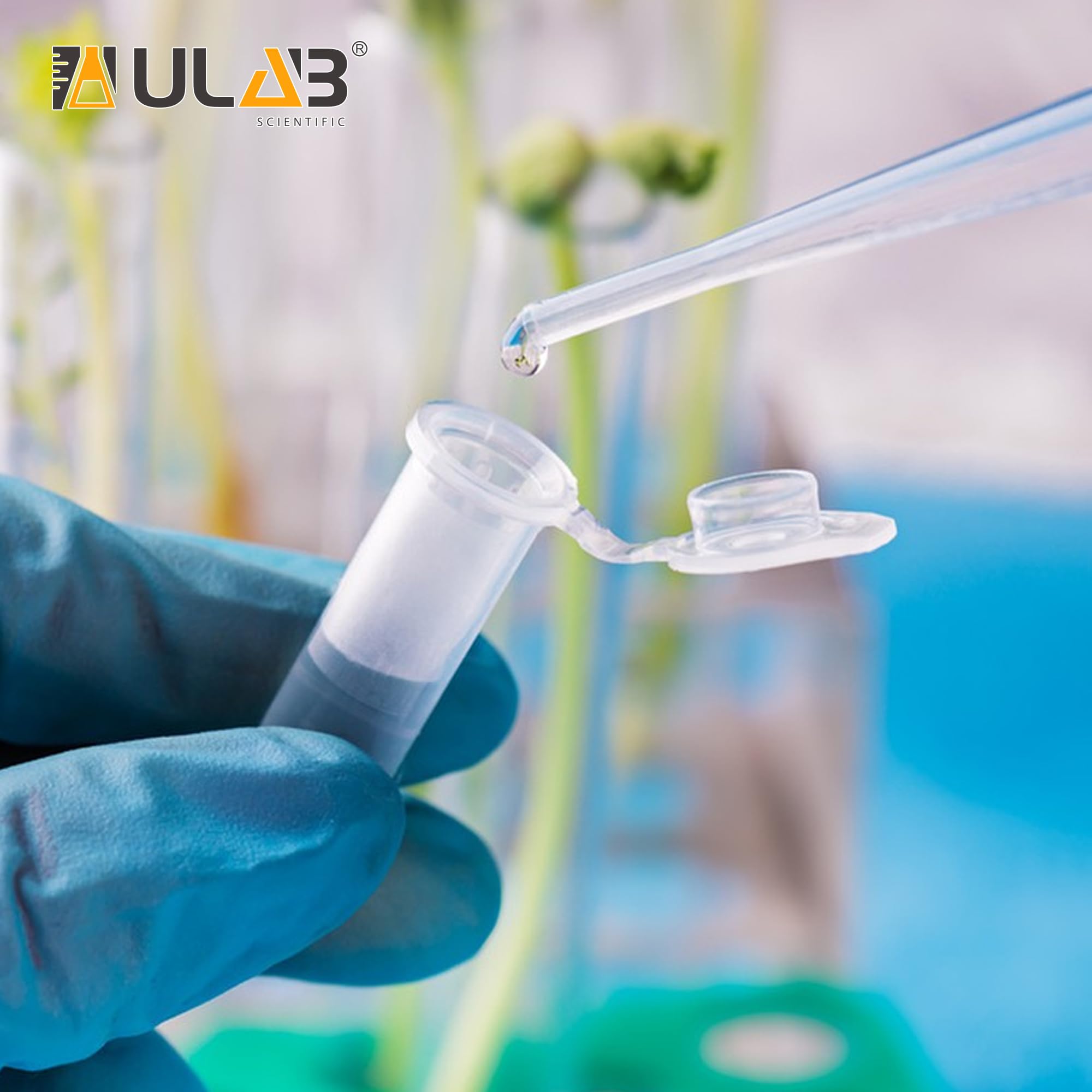 ULAB Scientific Autoclavable Microcentrifuge Tubes 2ml with Hinged Lid, Falcon Tube, Frosted Writing Area, Polypropylene Graduated, Pack of 500, UCT1004