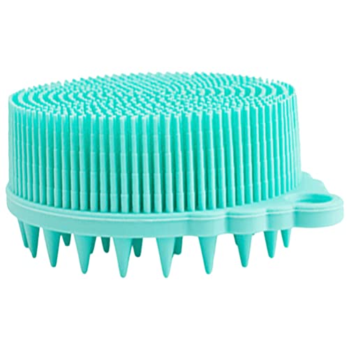 Silicone Sensory Brush Scalp Scrubber Silicone BER Dual-Sided Bath Shower Loofah Shampoo Scalp Brush Massager Body Cleansing Brush for Gentle Exfoliation Massage Scalp Scrub