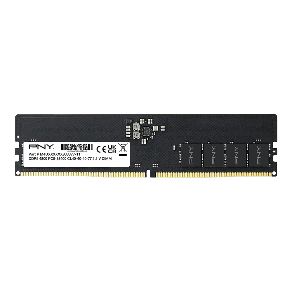 PNY Performance 16GB DDR5 4800MHz (PC5-38400) CL40 1.1V Desktop (DIMM) Memory â MD16GSD54800-TB