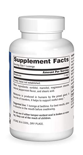 Source Naturals Melatonin 1 mg - 100 Peppermint Flavored Lozenges