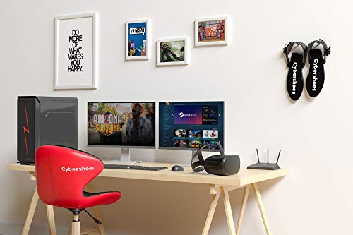 Cybershoes for STEAM VR - PC-Version - Use with Your VR Headset for Walking or Running in VR Games. Includes CYBERCHAIR and CYBERCARPET. Experience The Power of Virtual Reality Gaming.