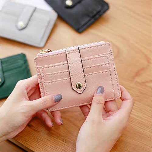 FSYSM Mini Credit Card Holder Cover Zipper Hasp Unisex Small Wallet -Thin Organizer Case Package Coin Purse (Color : Gray, Size : 1pcs)