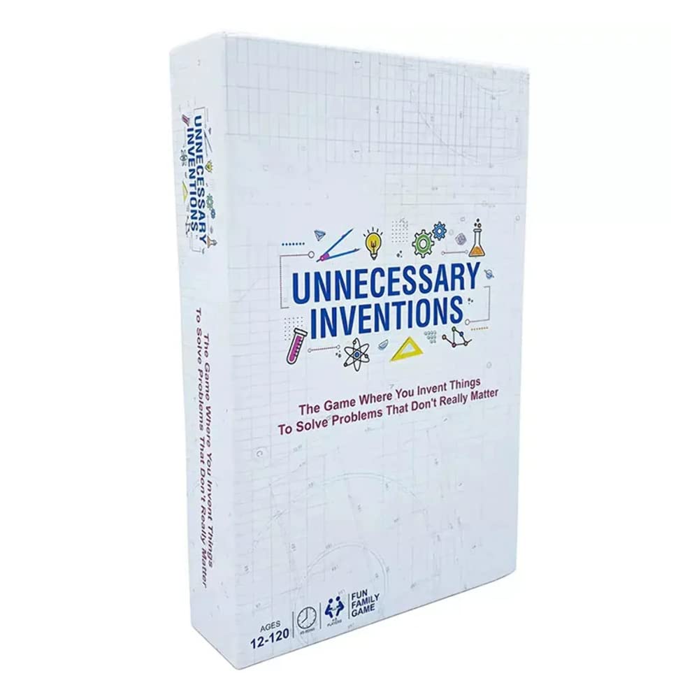 Funderdome Unnecessary Inventions - The Game Where You Invent Things to Solve Problems That Don’t Really Matter, Ages 12+ for 4-8 Players