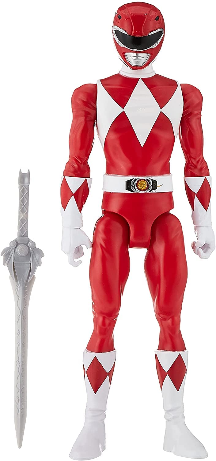 HASBROSERIES PowerRangers Mighty Morphin Red Ranger 12-Inch Action Figure Toy with Power Sword Accessory