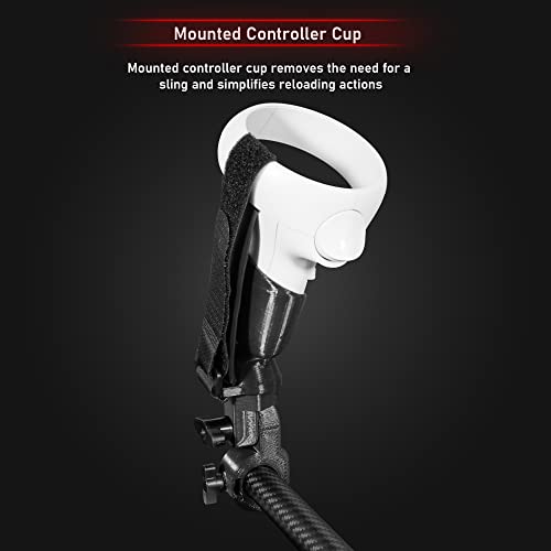 DeadEyeVR Annihilator 2 - VR Magnetic Carbon Fiber Rifle Adapter Stock Controller Attachment Accessory for Virtual Reality (Quest / G2 - Compact)