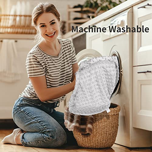 Vextronic Minky Nursing Pillow Cover 2 Pack Nursing Pillow Slipcovers for Breastfeeding Moms, Ultra-Soft Fit Standard Infant Nursing Pillows & Positioners for Baby Boy Girl