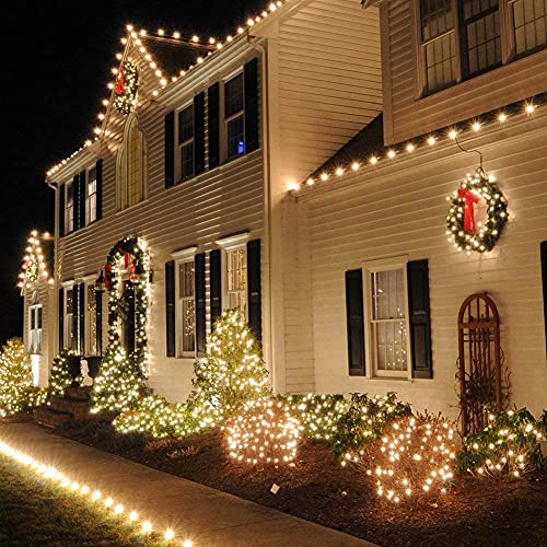 koopower [Timer & Remote] 36ft 100 LED Outdoor Battery Fairy Lights (IP65 Waterproof, Dimmable, 8 Modes, Warm White)