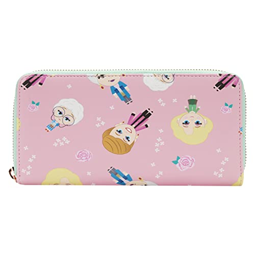 Loungefly Golden Girls Chibi Art All Over Print Faux Leather Wallet